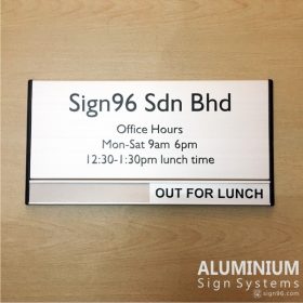 Aluminium Slider Office Hours Door Signs DOR-825 – sign96
