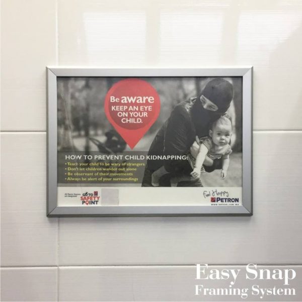 A3 A4 Aluminium Easy Snap Frame Poster Display Stand Adjustable Height – sign96