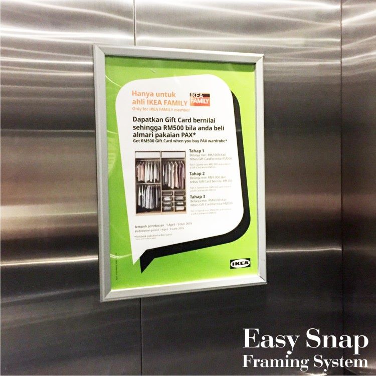 A3 A4 Silver Aluminium Easy Snap Frame Poster Display Stand – sign96