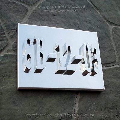 3D Weather Resistant Modern Stainless Steel House Unit Number With ...
