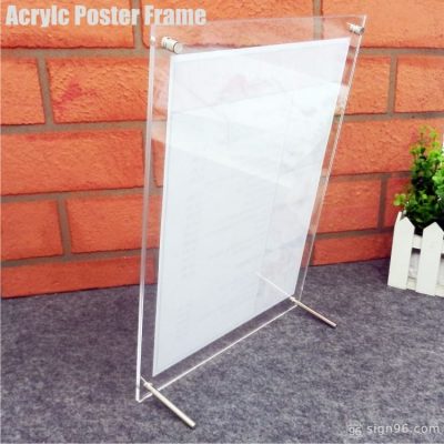 A4 Desktop Crystal Clear Acrylic Poster Frame With Standoff For ...