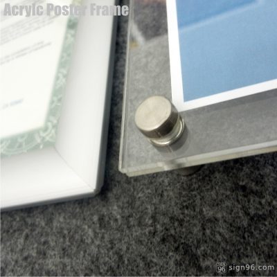 A4 Wall Mounted Crystal Clear Acrylic Poster Frame With Standoff For ...