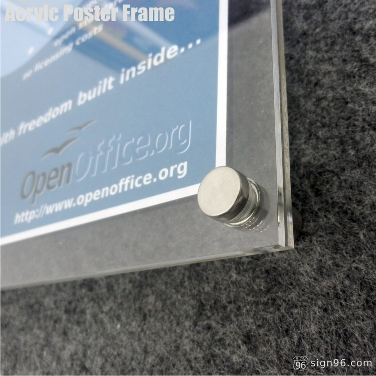 A4 Desktop Crystal Clear Acrylic Poster Frame With Standoff For ...