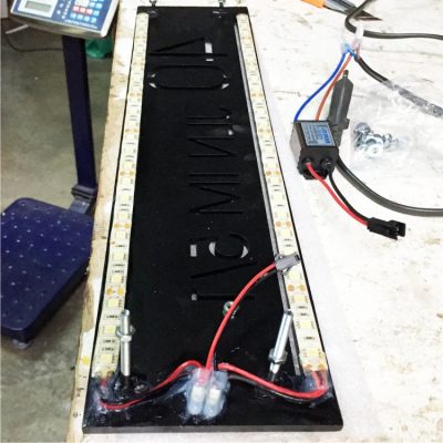 CNC Laser Cut Metal House Number Address Sign with LED Light – sign96