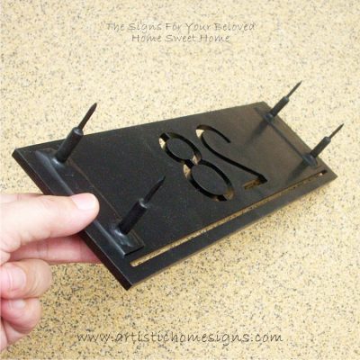 Metal Laser Cut Thru House Number Address Sign Black Coating MLC-451 ...