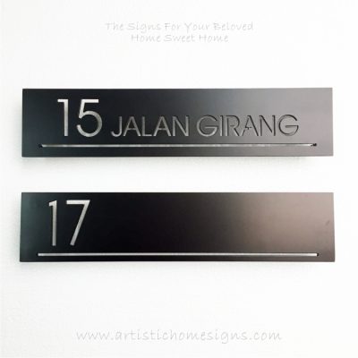 Metal Laser Cut Thru House Number Address Sign Black Coating MLC-451 ...
