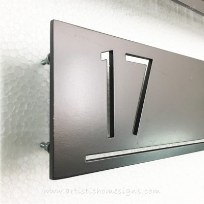 Metal Laser Cut Thru House Number Address Sign Black Coating MLC-451 ...