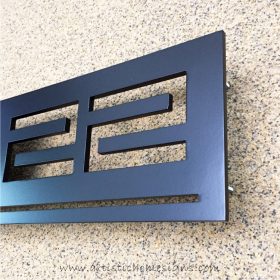Metal Laser Cut Thru House Number Address Sign Black Coating MLC-451 ...