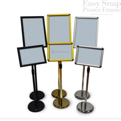 A3 A4 Aluminium Easy Snap Frame Poster Display Stand Adjustable Height – sign96