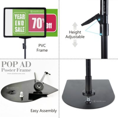 A4 POP Advertising Poster Frame Adjustable Display Stand – sign96