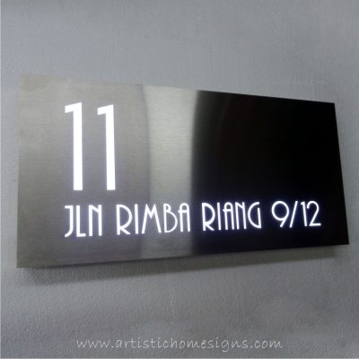 Illuminated LED Stainless Steel 304 House Number Address Signs 11 – sign96