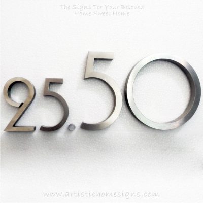 Modern Stainless Steel 304 House Numbers & Letters 2205 – Standard Font ...