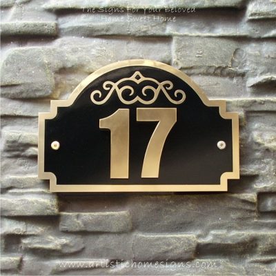 3D Brass Number On Brass Etching Sign Plaque Made In Malaysia – sign96